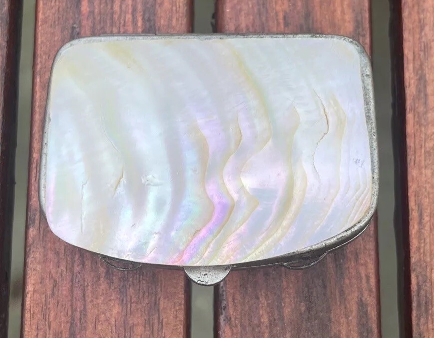 Antique Victorian Abalone Mother Of Pearl Change Coin Purse Hand ...
