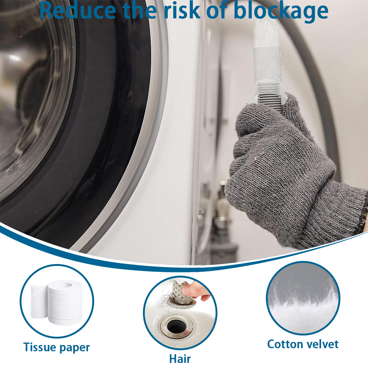 30Pcs Washer Lint Catcher Nylon Washing Machine Lint Trap with 30 Cable ...