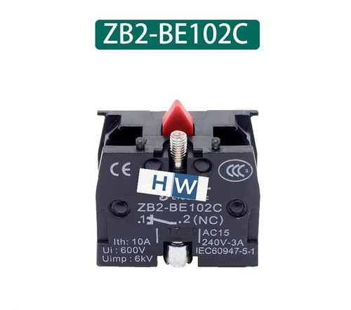 5/Piece NEW ZB2BE102C ZB2-BE102C 1NC Normally Closed Button Contact ...