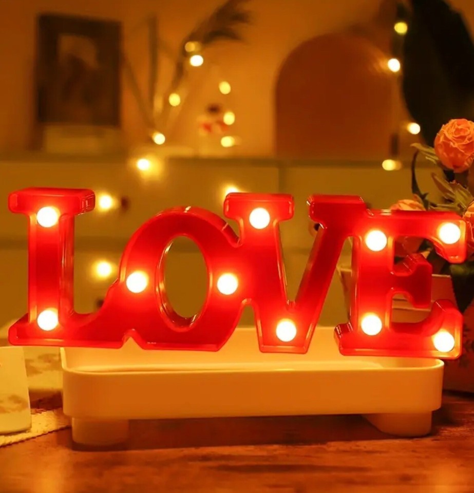 Cute Night Light, Love Shape, Soft Light With Battery Night Lamp ...