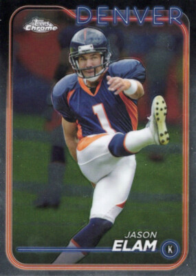 2024 Topps Chrome Football Jason Elam #65 Refractor Denver Broncos | eBay