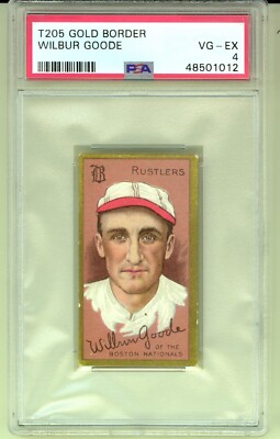 1911 T205 Gold Border Wilbur Good (Goode) Boston Rustlers Braves PSA 4 ...
