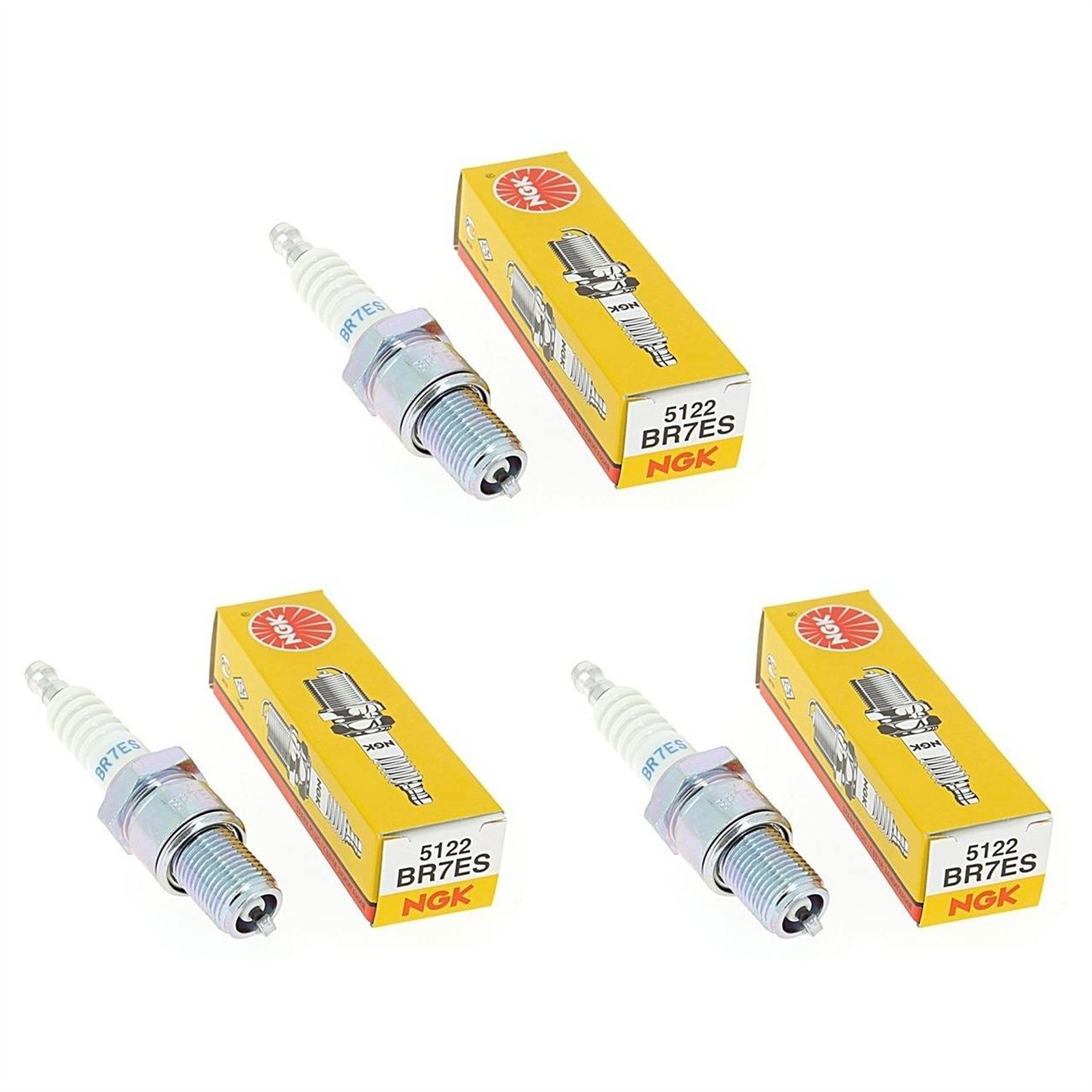 NGK BR7ES Spark Plugs Pack of 3 fits KTM EXC 250 2T 2010 | eBay UK