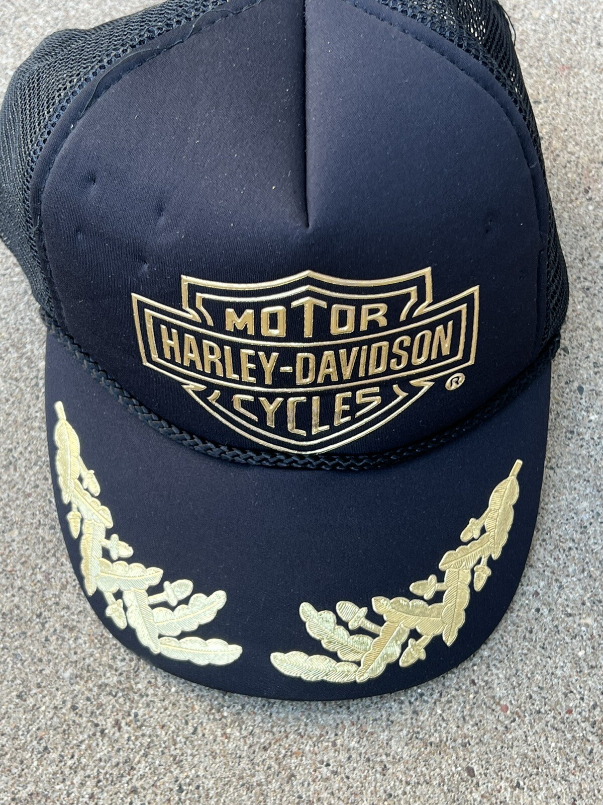 Vtg Harley Davidson Scrambled Eggs 80s Trucker Hat Sn… - Gem