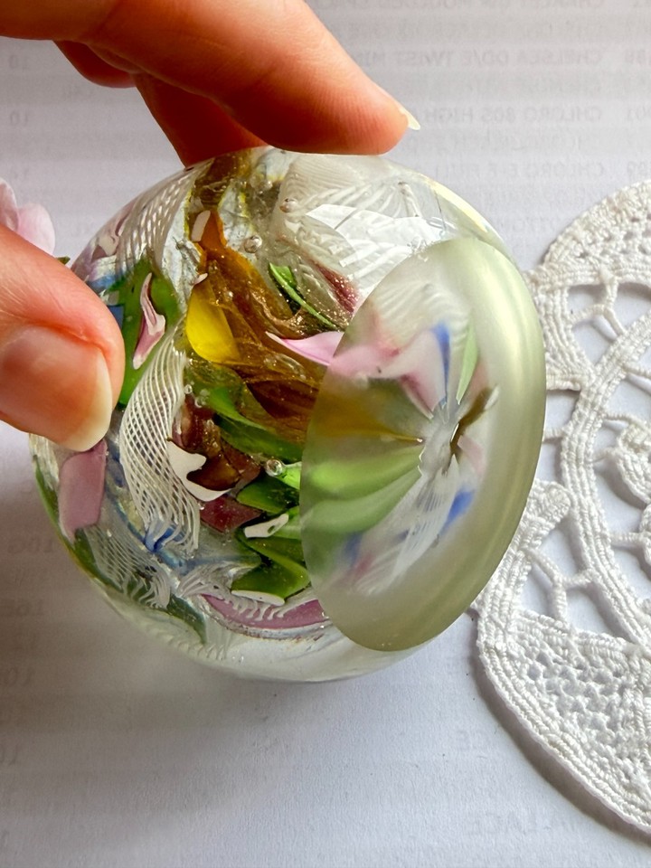 Vintage Murano Glass Latticino Millefiori paperweight | eBay Australia