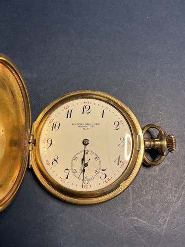 Vintage Knickerbocker Pocket Watch 37.6 Dial Movement Victory Case 46 ...