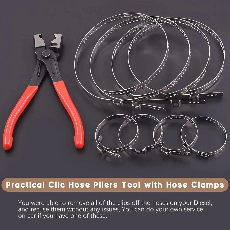 CV Joint Axle Boot Clamp Pliers Tool w/20 Crimp Bands Replace For Auto ...