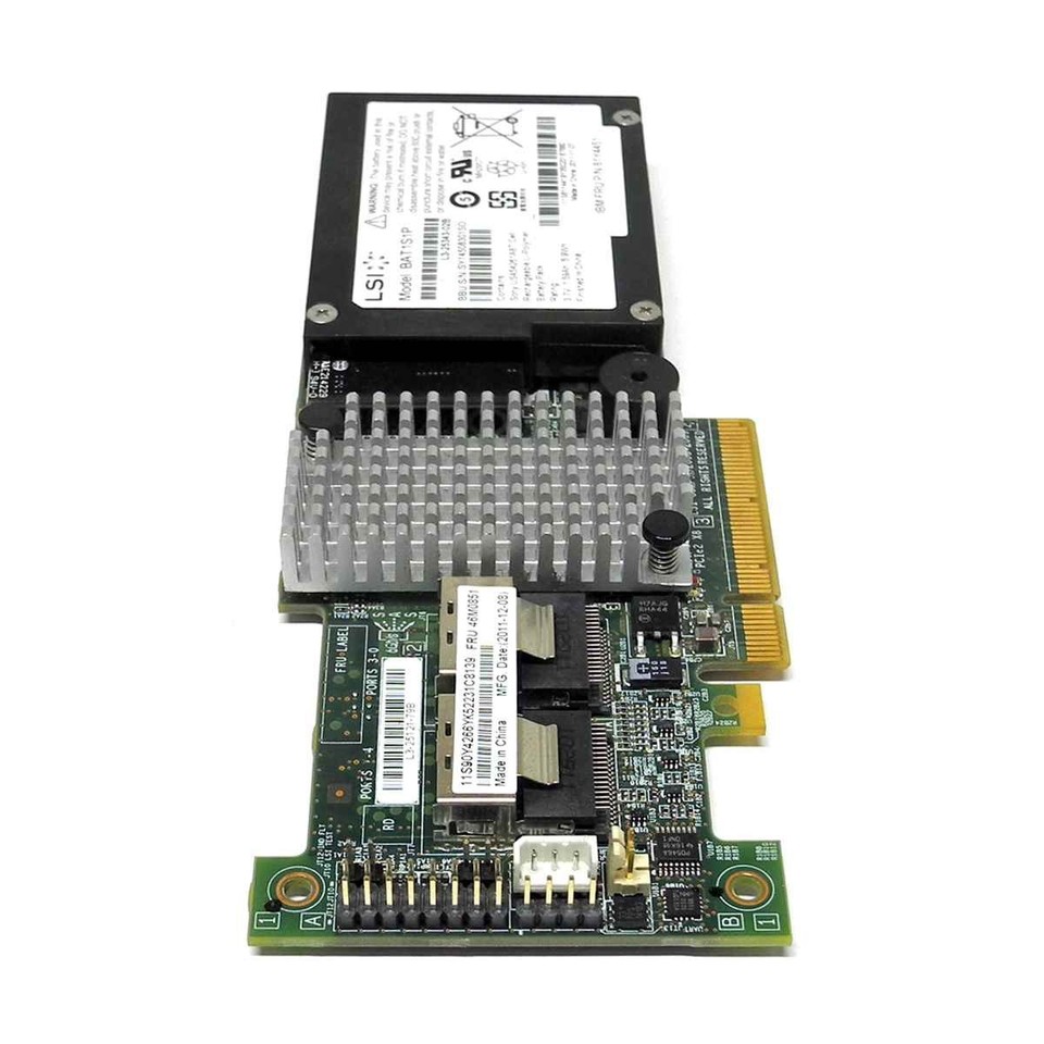 IBM ServeRAID M5015 6 Gb/s RAID Controller L3-25121-79B 46M0851 +BBU o ...