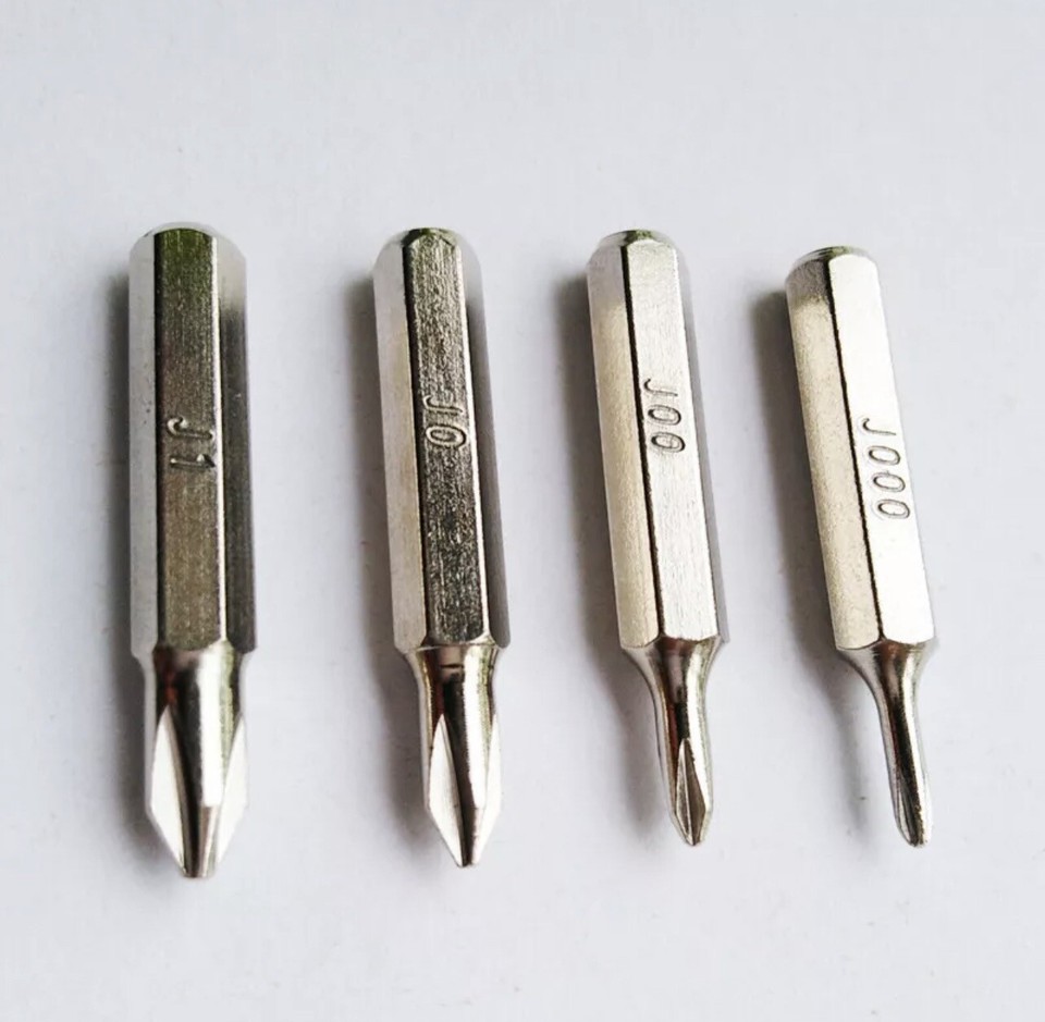 JIS #0 #1 #2 #3 Screwdriver Bit Set J1 J0 J00 J000 Philips Screws Micro ...