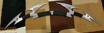 ANTIQUE CHINESE CRESCENT SWORD WEAPON METAL IRON STEEL KUNG FU ...