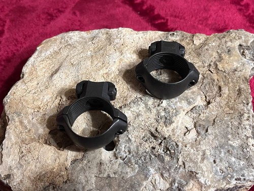 Vintage Millett 1” Angle-Loc Matte Black Steel Scope Rings Set Medium ...