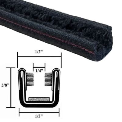 Automotive Felt Window Channel. 32.5" Long - 1/2" Wide - 3/8" Tall ...