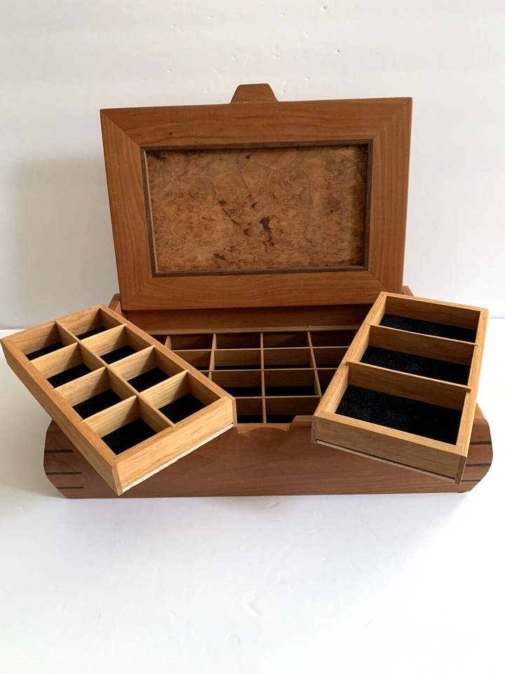 Steve Smith Artisan USA Handmade Wooden Jewelry Box "The Bevel" VERY ...
