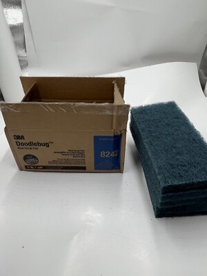 (Box of 5) 3M Genuine OEM Doodlebug Scrub Pad 8242 4-5/8 in/po x 10 in ...