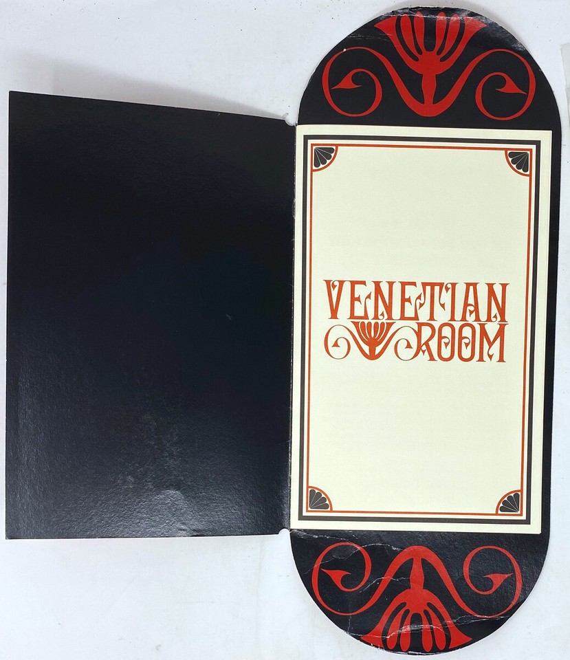 Vintage 1980s Venetian Room Fairmont Hotel Restaurant Menu San ...