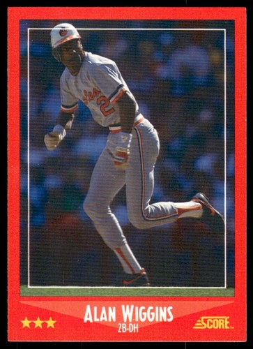 1988 Score Baseball Card Alan Wiggins Baltimore Orioles #291 | eBay