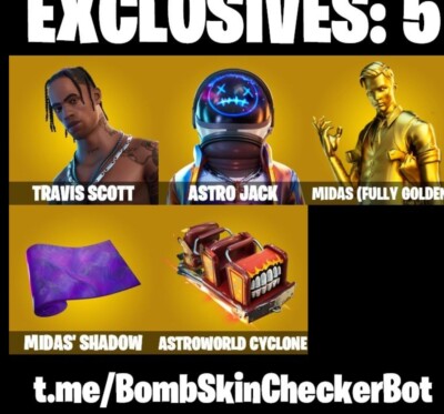 TRAVIS SCOTT, ASTRO JACK, FULL MIDAS AND DARK BOMBER (89+ skins) | eBay