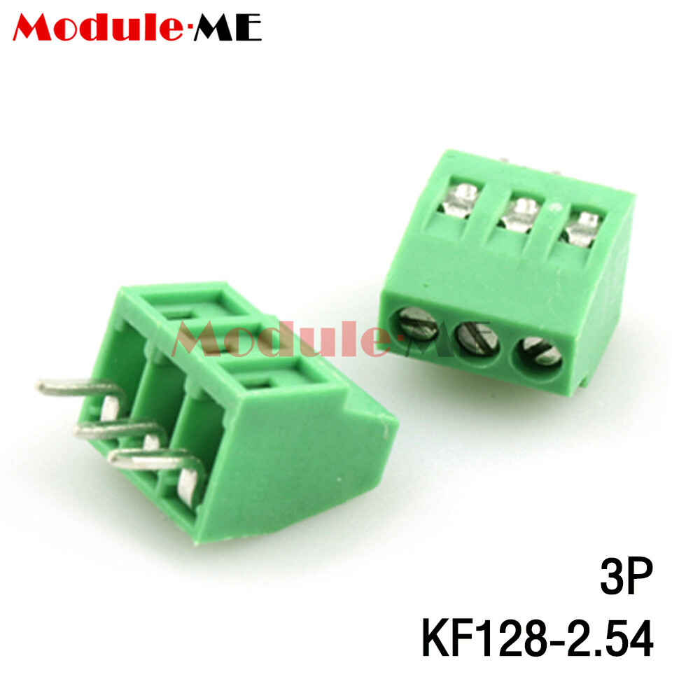 10Pieces 2.54mm PCB Mini Screw Terminal Blocks Connector for Wire 2P~8P ...