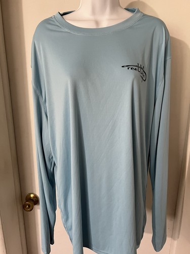 Reel Life Men’s Long Sleeve T-shirt XXL Light Blue Fishing | eBay