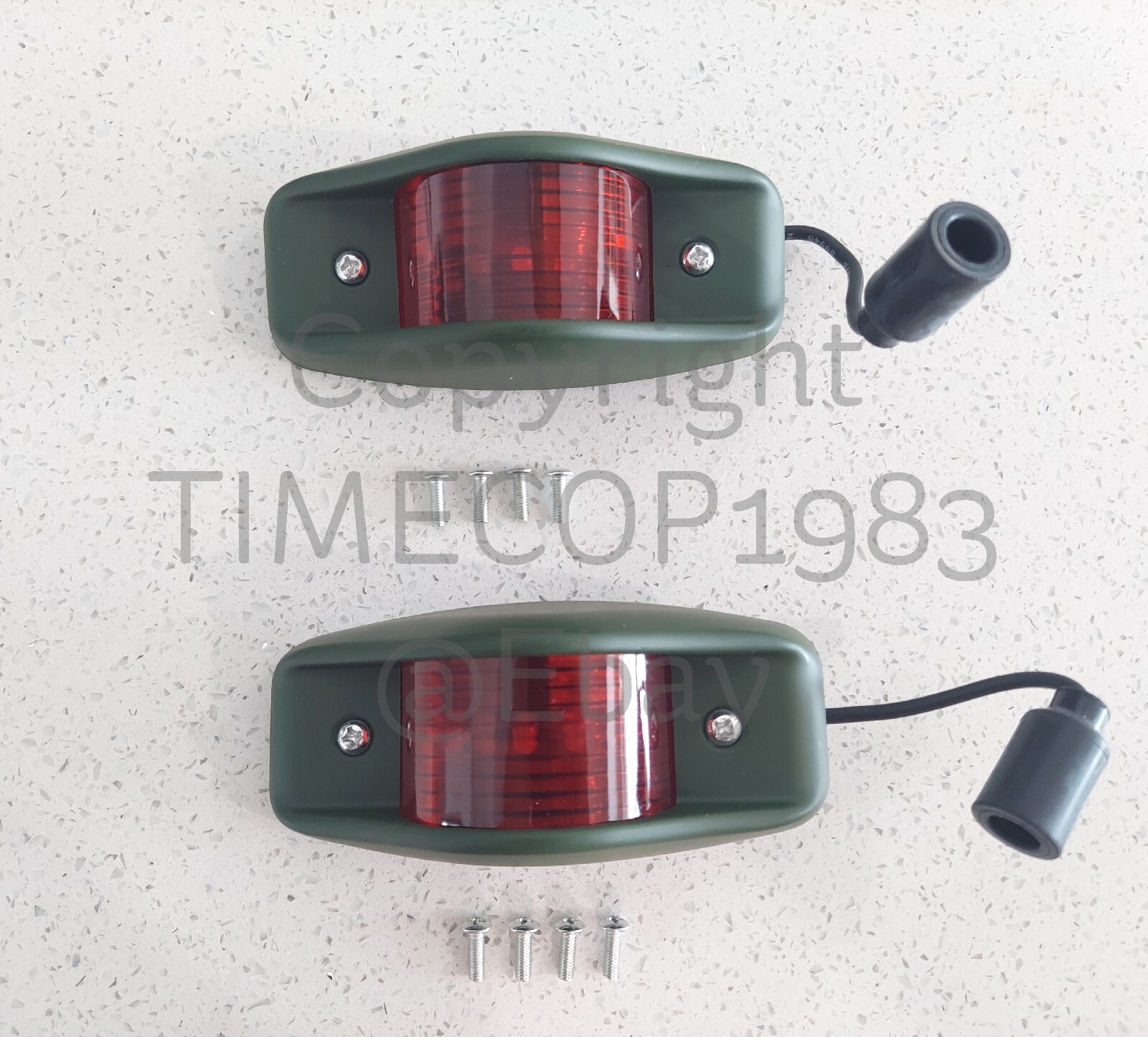 HUMVEE SIDE MARKER LIGHT (2) LED RED Military truck 24V HMMWV M35A2 ...