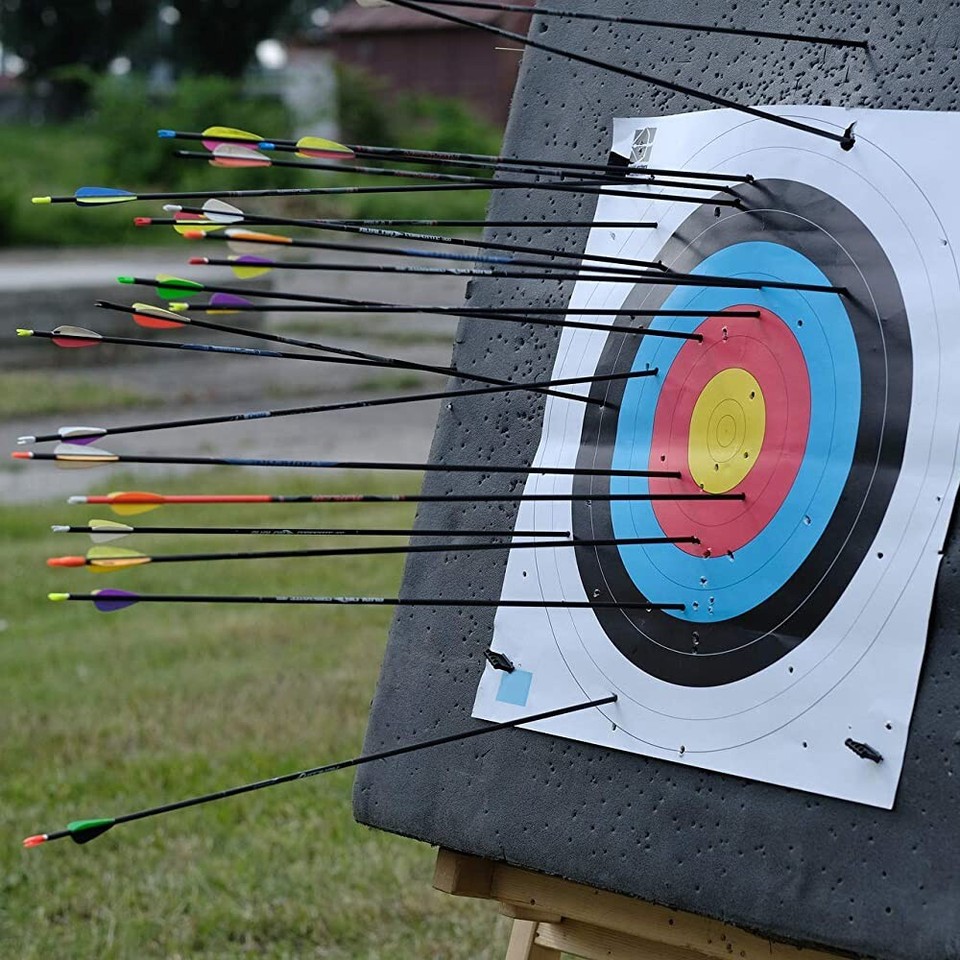 KHAMPA Square Archery Target Foam for Backyard 2' x 2' Includes 2 Paper ...