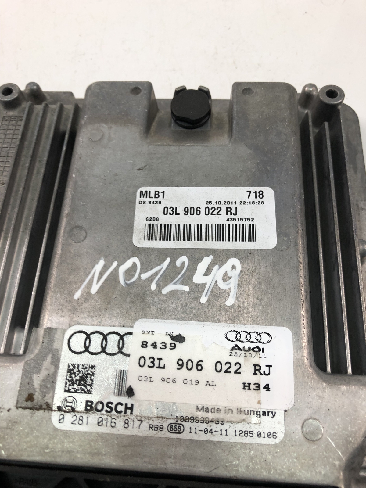 NO1249 AUDI Motorsteuerung Einheit ECU 03L906022RJ 0281016817 | eBay.de