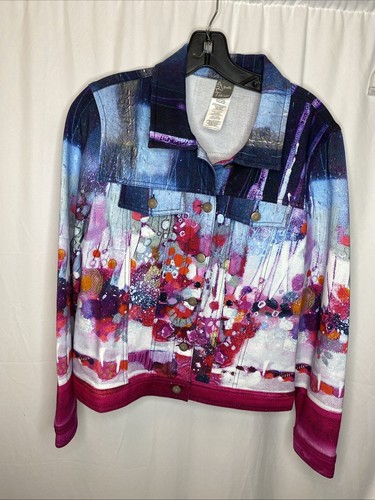 Simply Art By Dolcezza Jacket Medium Art To Wear Button Up Abstract | eBay