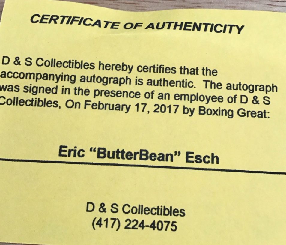 ERIC "BUTTERBEAN" ESCH Signed 8x10 PHOTO with COA | eBay
