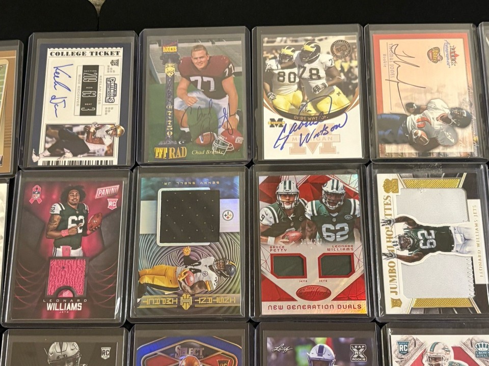 70 Card NFL Football Rookie Auto Lot Autographs Relics, Serial Numbers ...