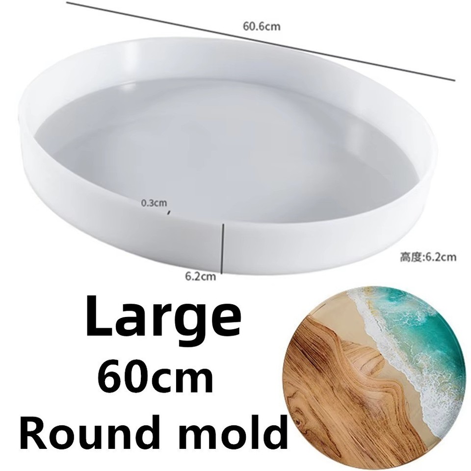 63cm Large Oval Silicone Mold for Epoxy Resin River Table DIY Tray ...