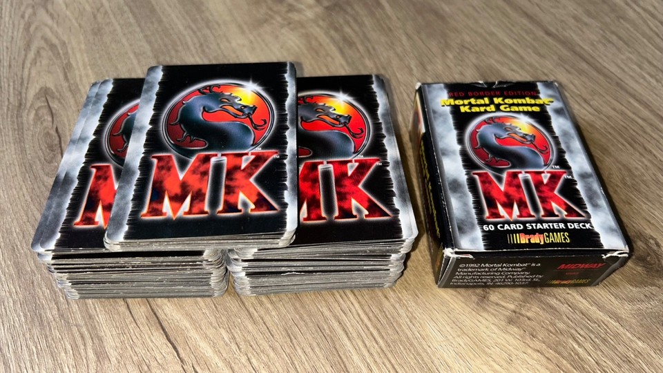 Mortal Kombat Red Border Edition Kard Game 280 MK Card Lot~Deck Box ...
