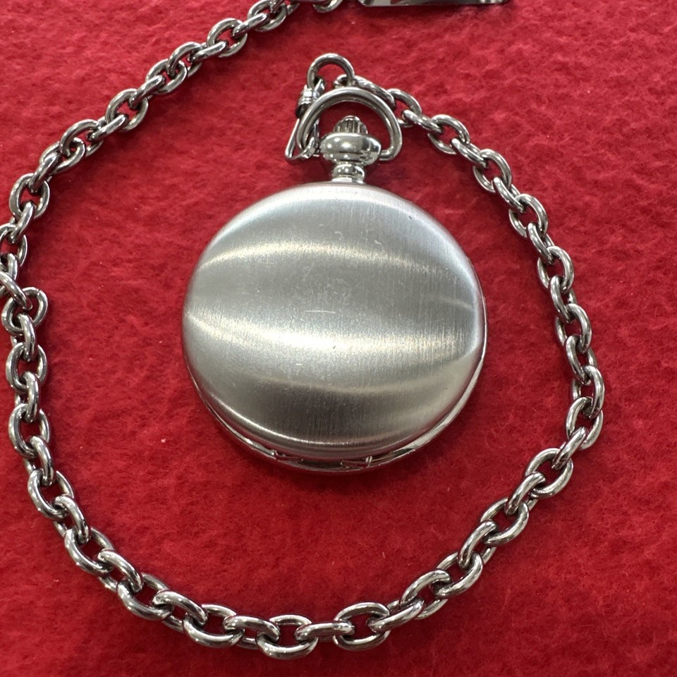RELIC FOLIO By FOSSIL POCKET WATCH RUNS GOOD- NEW BATTERY | eBay