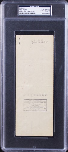 76ers Johnny Red Kerr Signed 3x8.25 Check Dated 6/15/1970 PSA/DNA ...