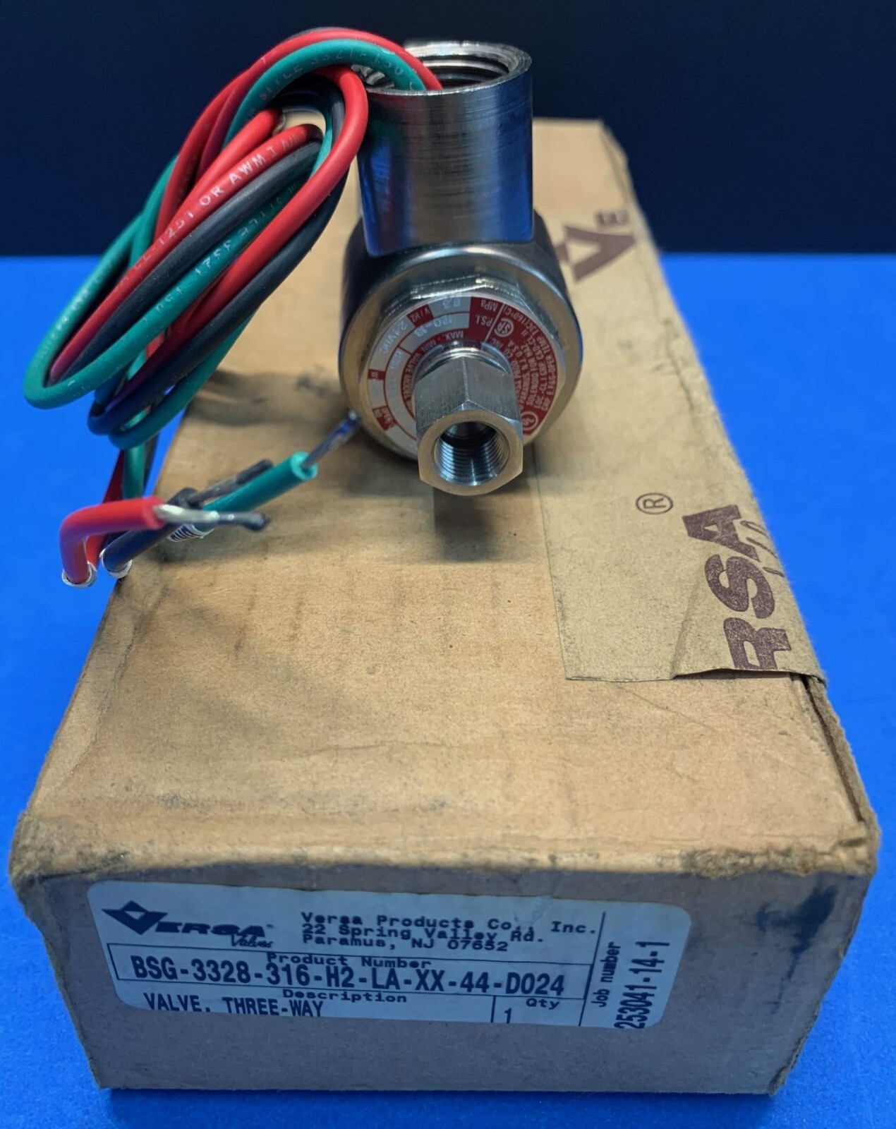 Versa Three Way Valve BSG-3328-316-H2-XX-D024 | eBay