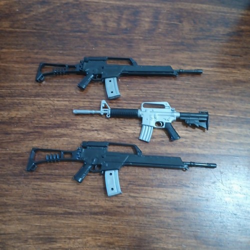 Set Of 3 Action Figure Weapons W/Removable Mags | eBay