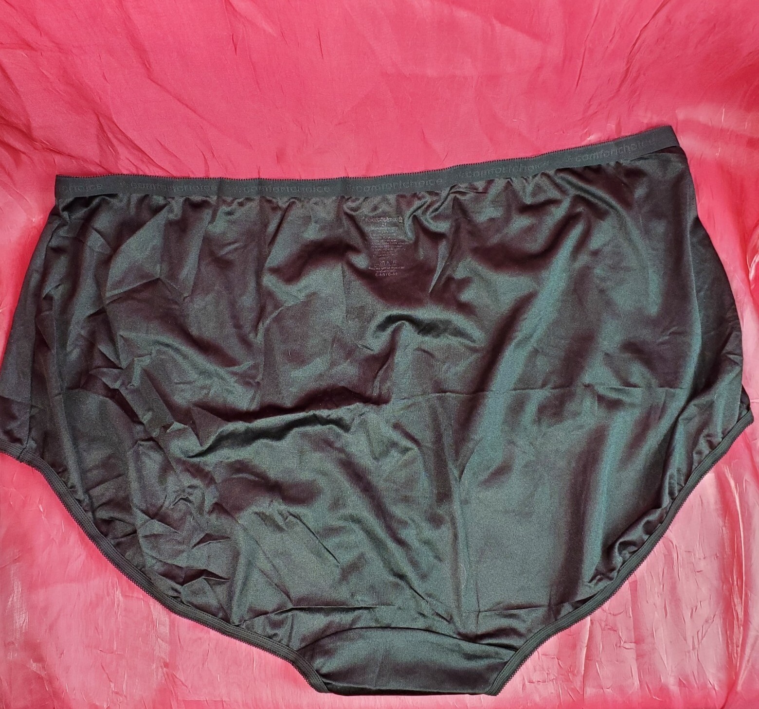 Vtg Sheer Panties Shiny Silky Nylon Gusset Plus Size 13 Sissy Sexy