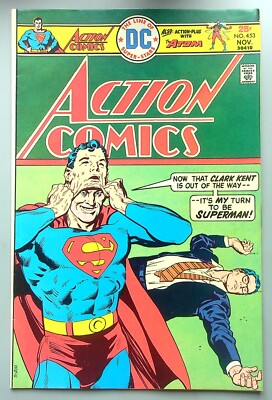 Action Comics #453 ~ DC 1975 ~ Superman's Fantastic Face-Saving Feat FN ...