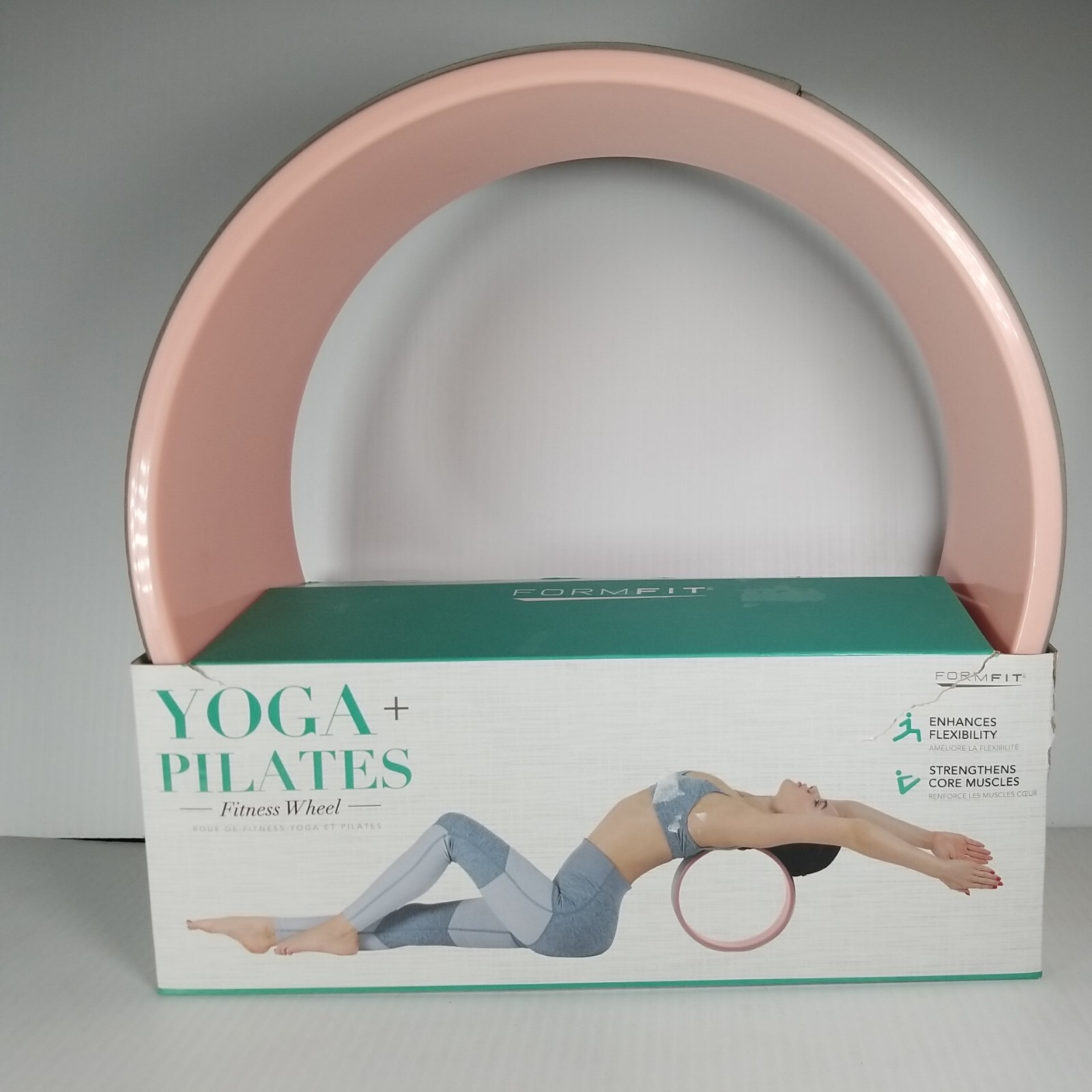 Yoga Wheel Backbend Stretching Roller Ring Pilates Prop Fitness Grey ...