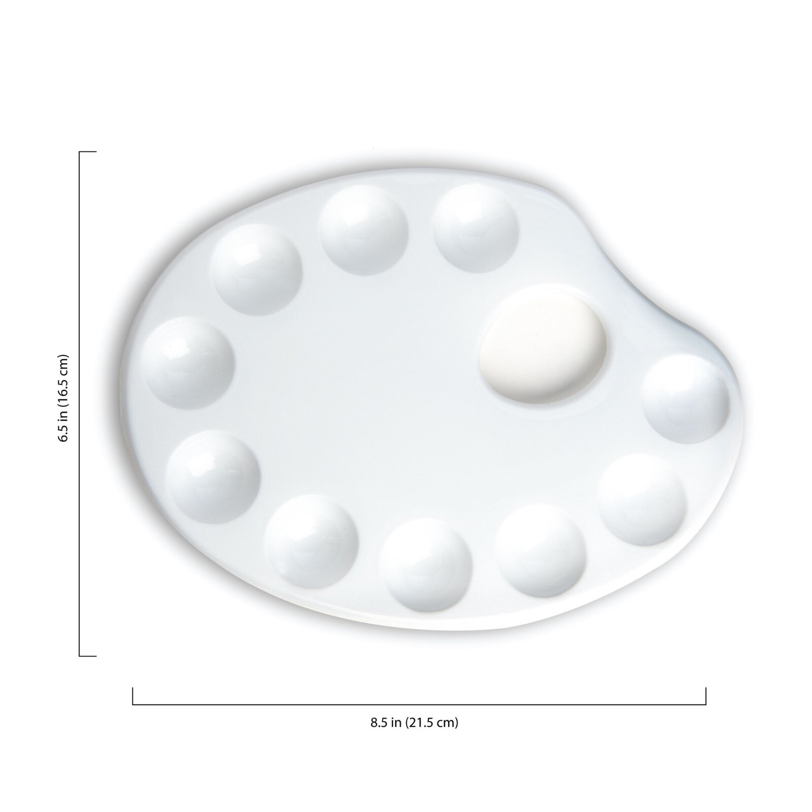 Royal Langnickel essentials ARTIST PAINT PALETTE 10-WELL OVAL all paint ...