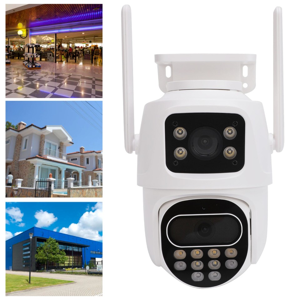 New Security Camera Outdoor Dual Lens Surveillance Camera 2.4G Wifi ...