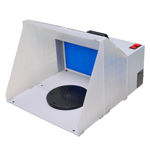 Hobby Airbrush Studio Spray Booth Paint Craft Odor Extractor With Turn ...