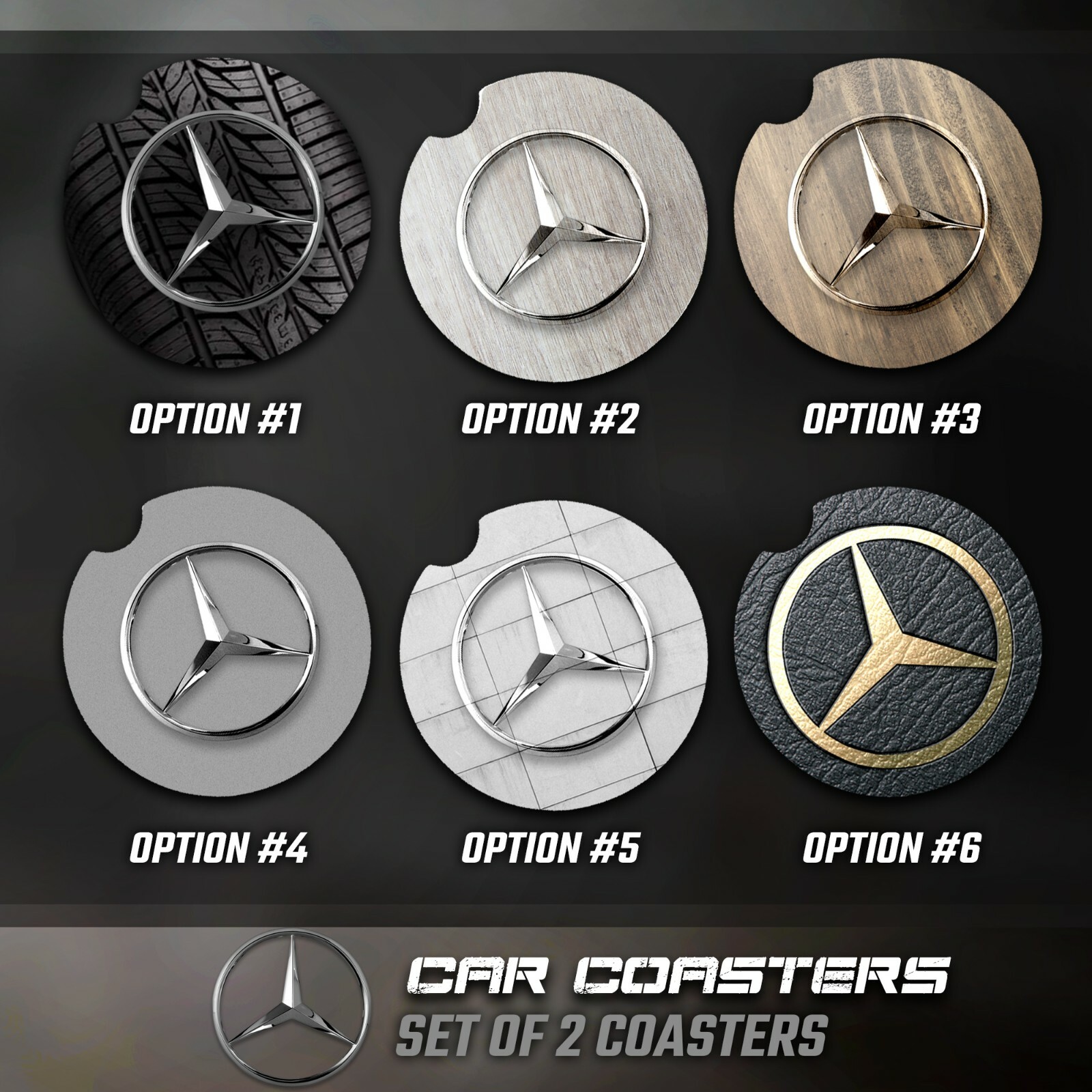 Mercedes Car Coasters, Mercedes Accessories, Mercedes Car Coaster ...