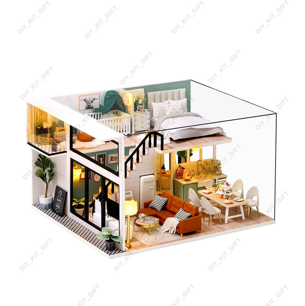 DIY Mini House Handmade Assembly Model Little House Birthday Gift for ...