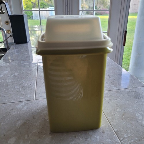 Vtg 70s Tupperware Pickle Keeper Clear Storage Container Avocado Green ...