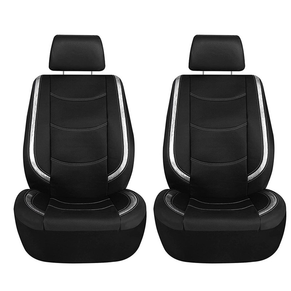 Car Full Set Seat Covers Leather 5-Seats Cushion Mats Front Rear Back ...
