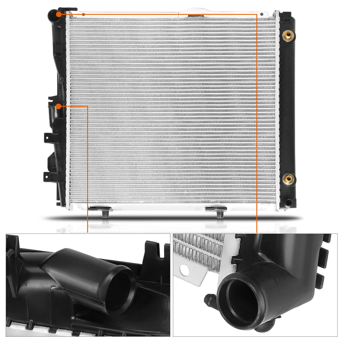 Full Aluminum OE Style Radiator for 86-93 Mercedes-Benz 300E/300CE ...