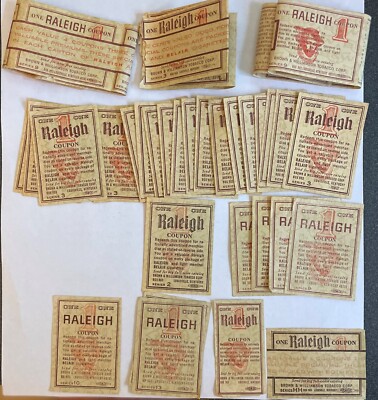 Vintage Raleigh Cigarette Coupons, nice collection - 6 Different Series ...