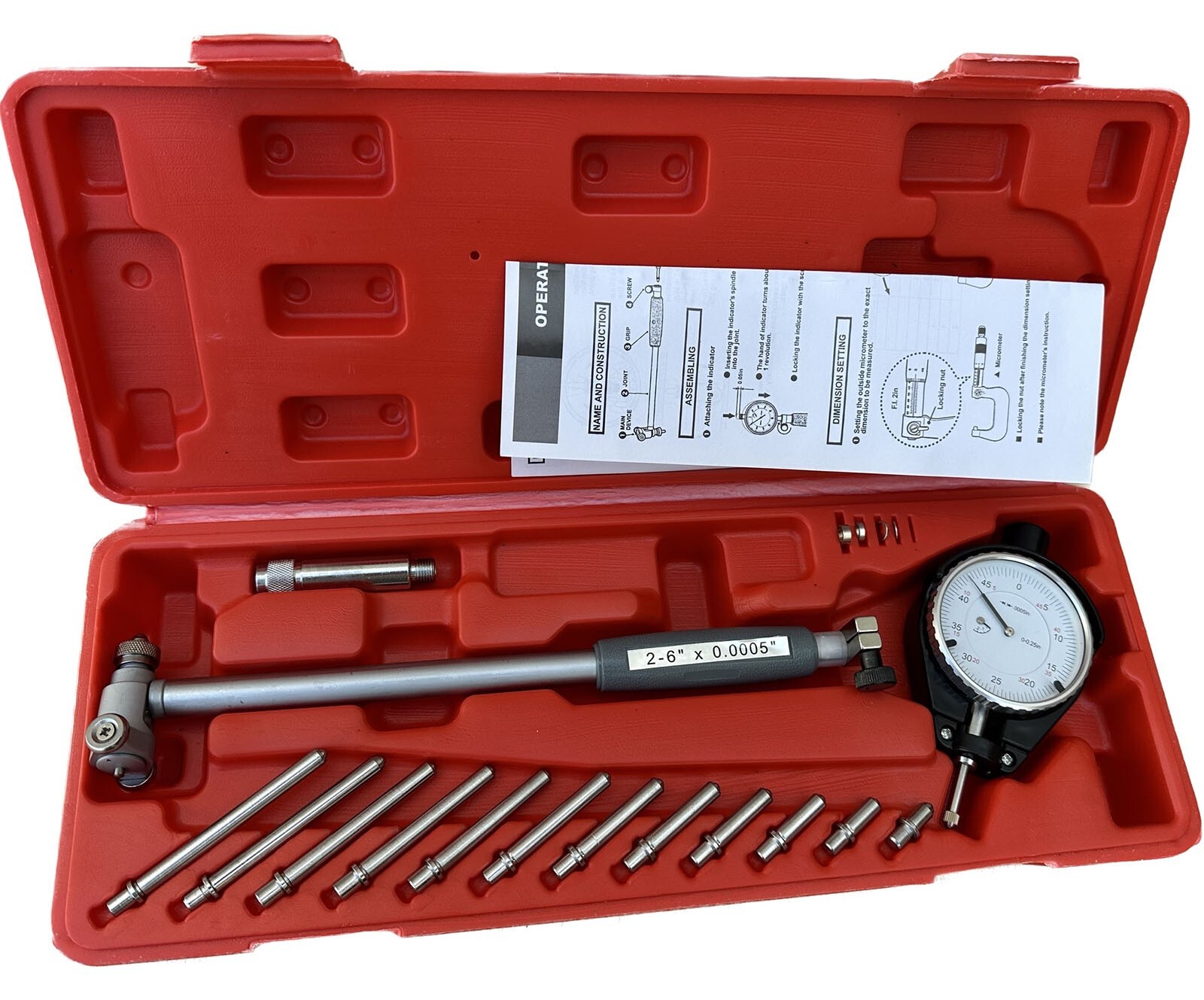 Engine Cylinder 2" to 6" Dial Bore Gauge Gage Indicator Resolution 0. ...