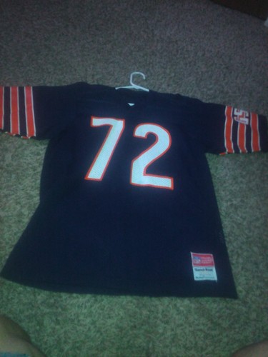Vintage 80’s Chicago Bears William Perry 72 Sand Knit NFL Jersey Blue M ...