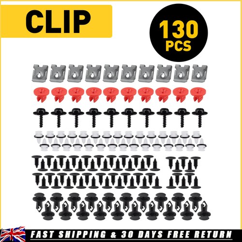 130Pcs Wheel Arch Splash Guard Shield Bumper Wing Lining Clips For ford ...